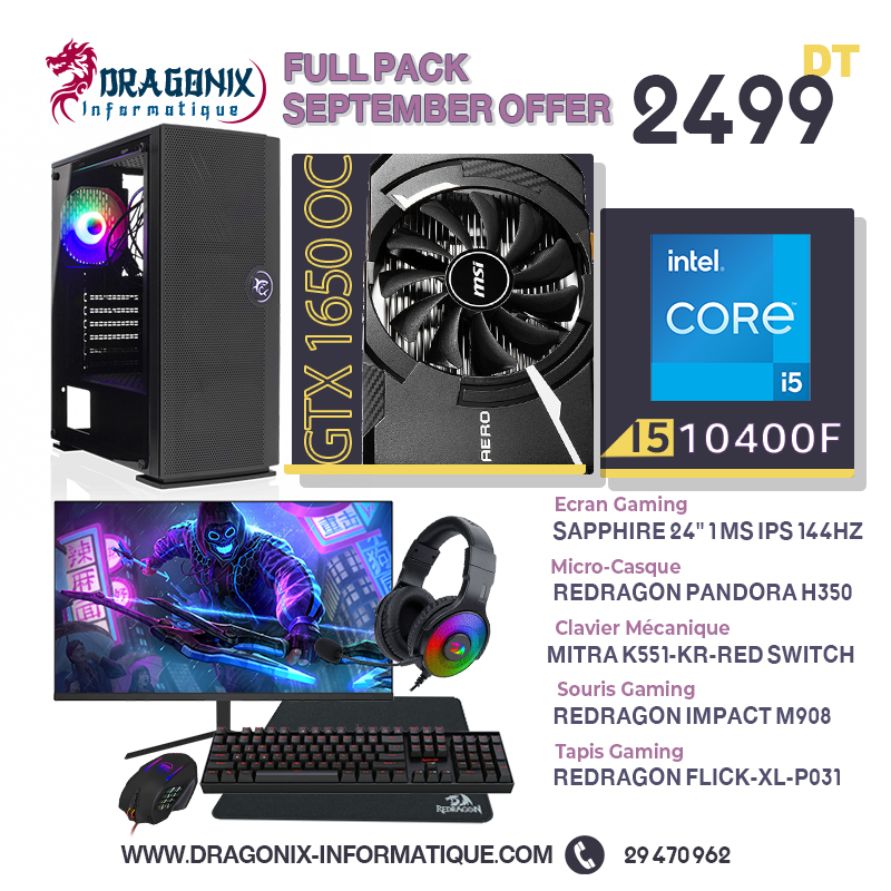 Dragonix informatique – Vente produits informatique, Gaming, PC gamer, Tunisie, Sousse